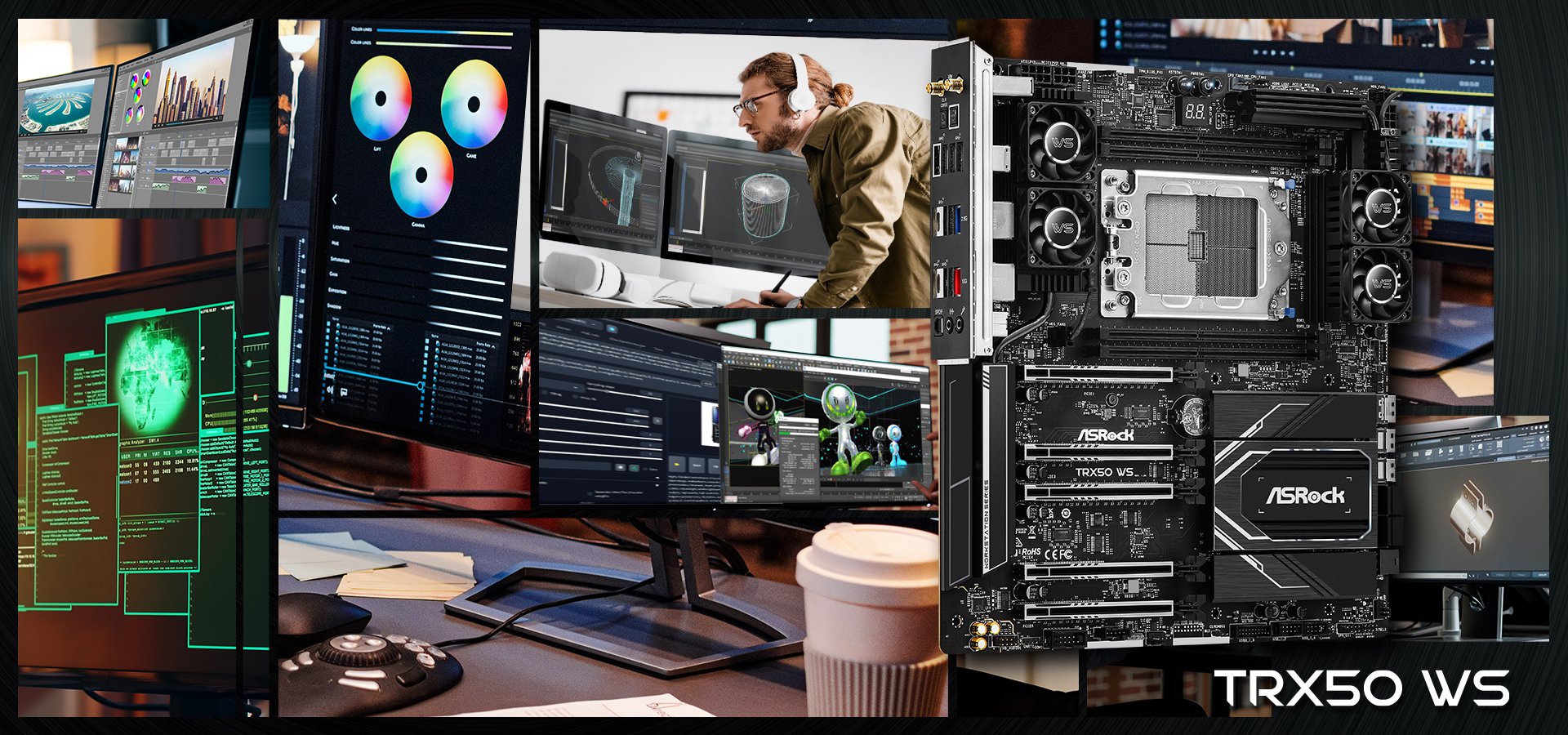 华擎科技 > TRX50 WS